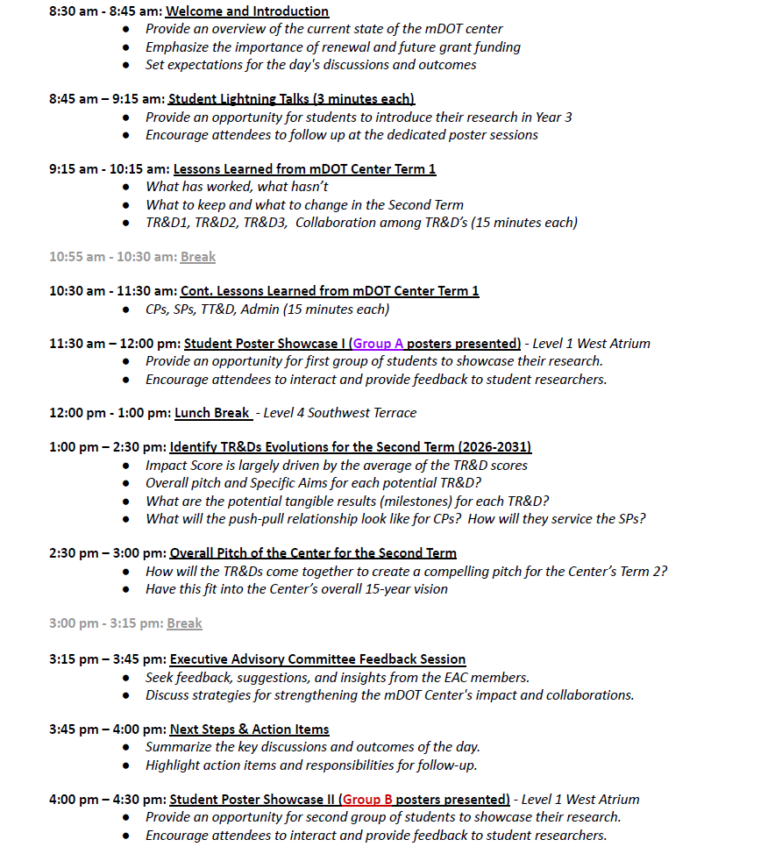 mDOT Annual Meeting - mDOT Center